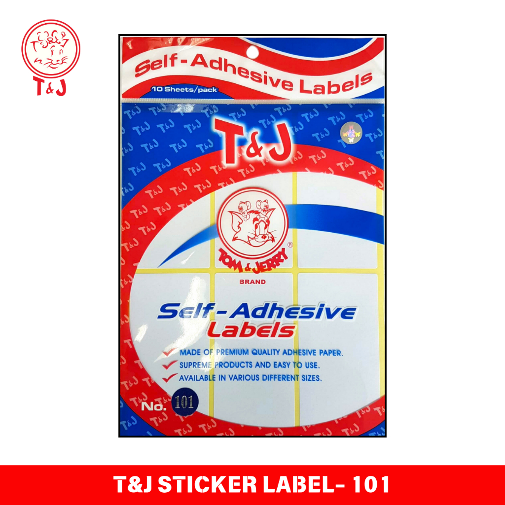 Jual Sticker Label Nama Undangan Tom&Jerry TJ 101 - 10 Lembar 60 Stiker Putih | Shopee Indonesia