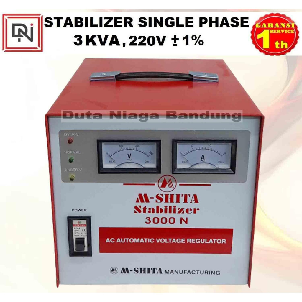 Jual Stabilizer 3 KVA, 1 phase 3000 watt matsushita matsunaga oki ...