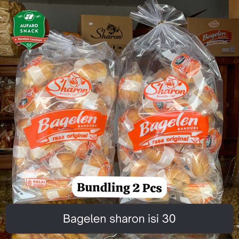 Jual 2 PAK BAGELEN BANDUNG SHARON ROTI KERING ISI 30 PCS AUFARO SNACK ...