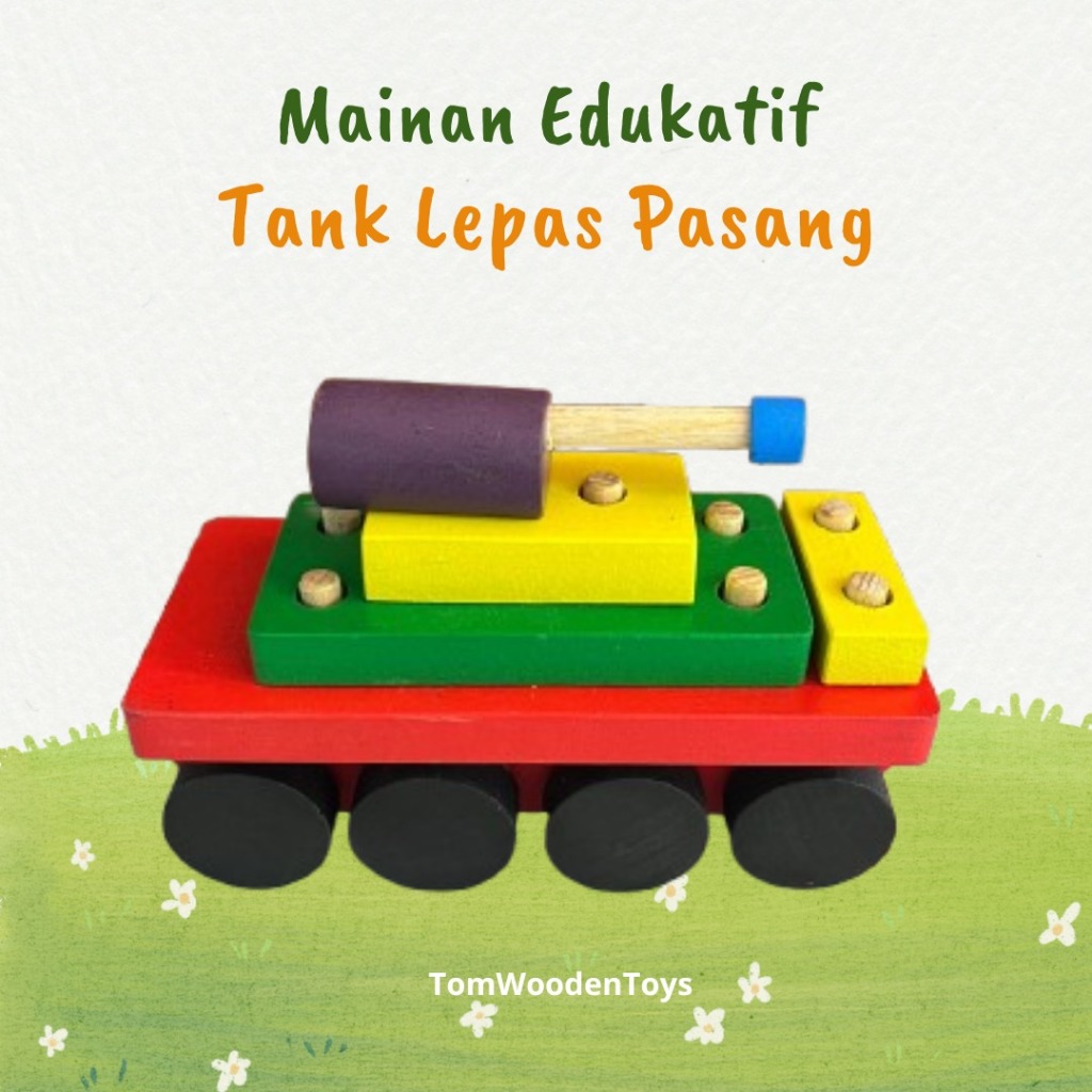 Jual balok tank mainan edukatif anak tk paud mainan montessori | Shopee ...