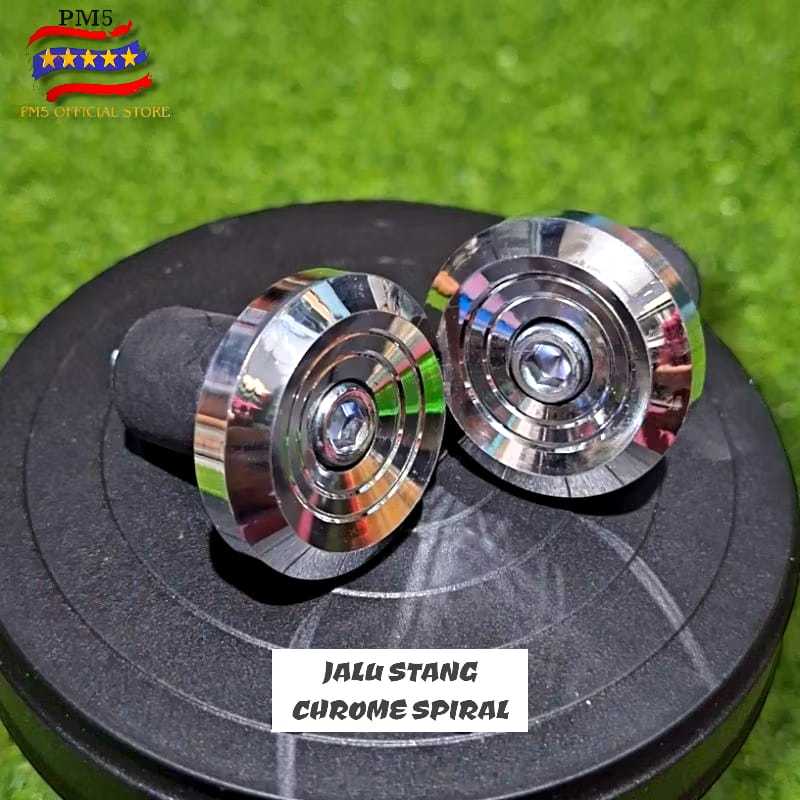 Jual BANDUL STANG JALU STANG GEPENG MODEL SPIRAL CHROME HENG UNIVERSAL ...