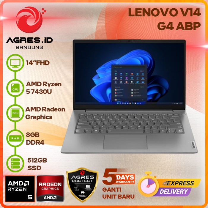 Jual LENOVO V14 G4 ABP RYZEN 5 7430U 8GB 512GB 14" FHD | Shopee Indonesia