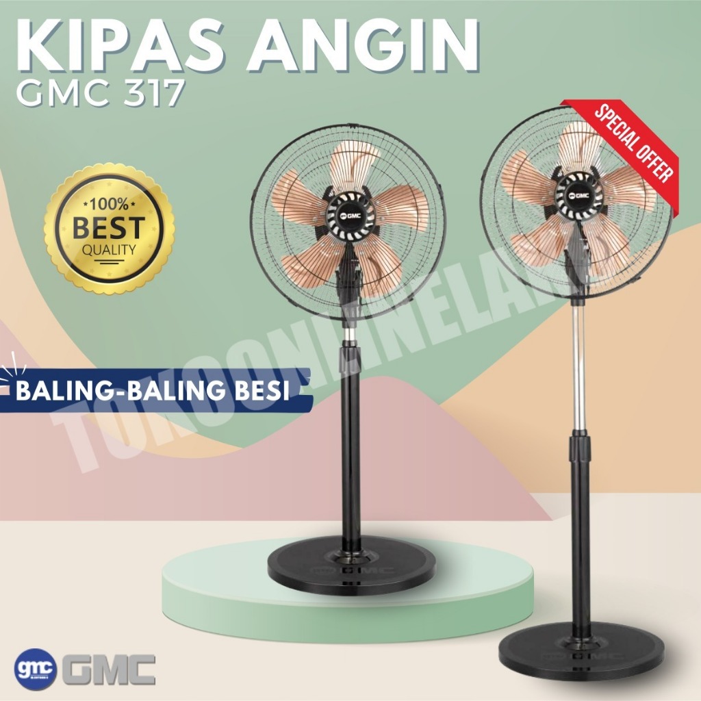 Jual Kipas Angin Berdiri Besi TORNADO GMC 317 Stand Fan 14 inch SNI | Shopee Indonesia