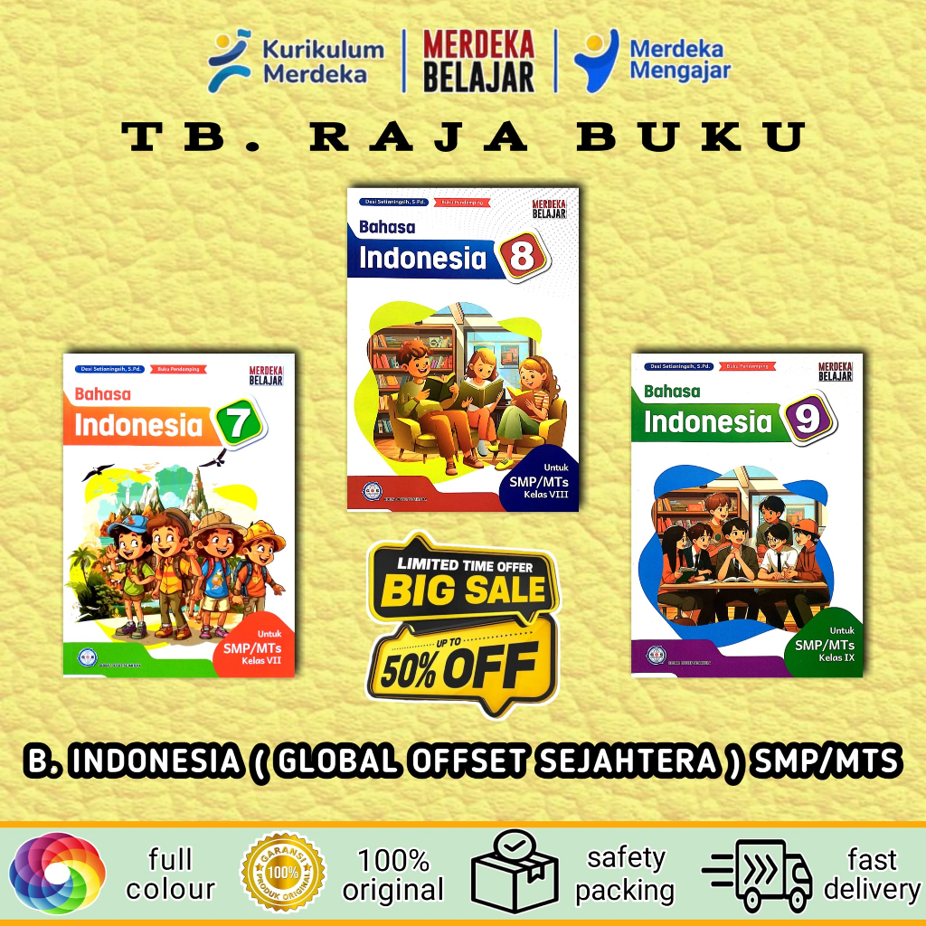 Jual Buku Siswa Pendamping BAHASA INDONESIA kelas 7,8,9 SMP Kurikulum Merdeka - Global Offset ...