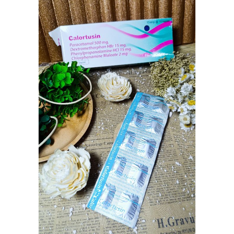 Jual Calortusin Kaplet Demam Batuk Pilek Flu Per Strip | Shopee Indonesia