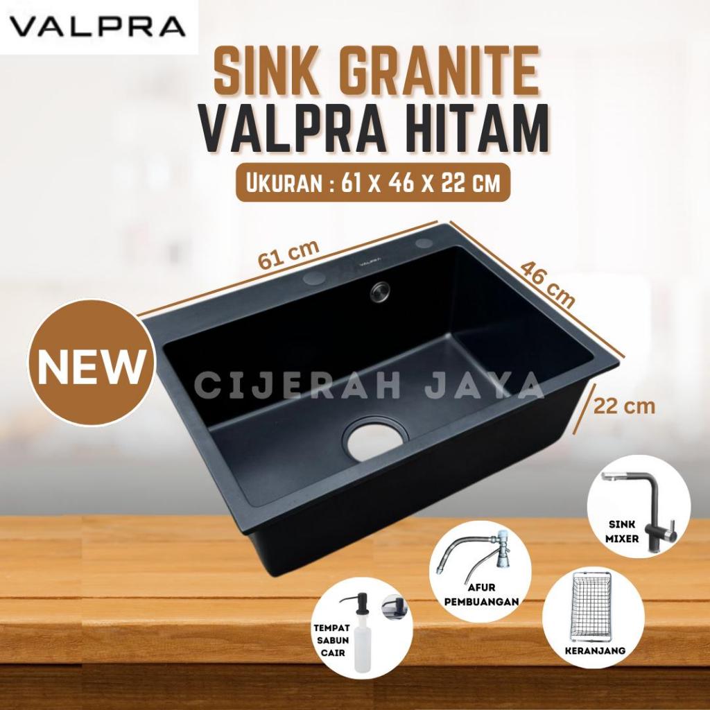 Jual KITCHEN SINK GRANITE HITAM VALPRA 61x46x22 / BAK CUCI PIRING BAHAN ...