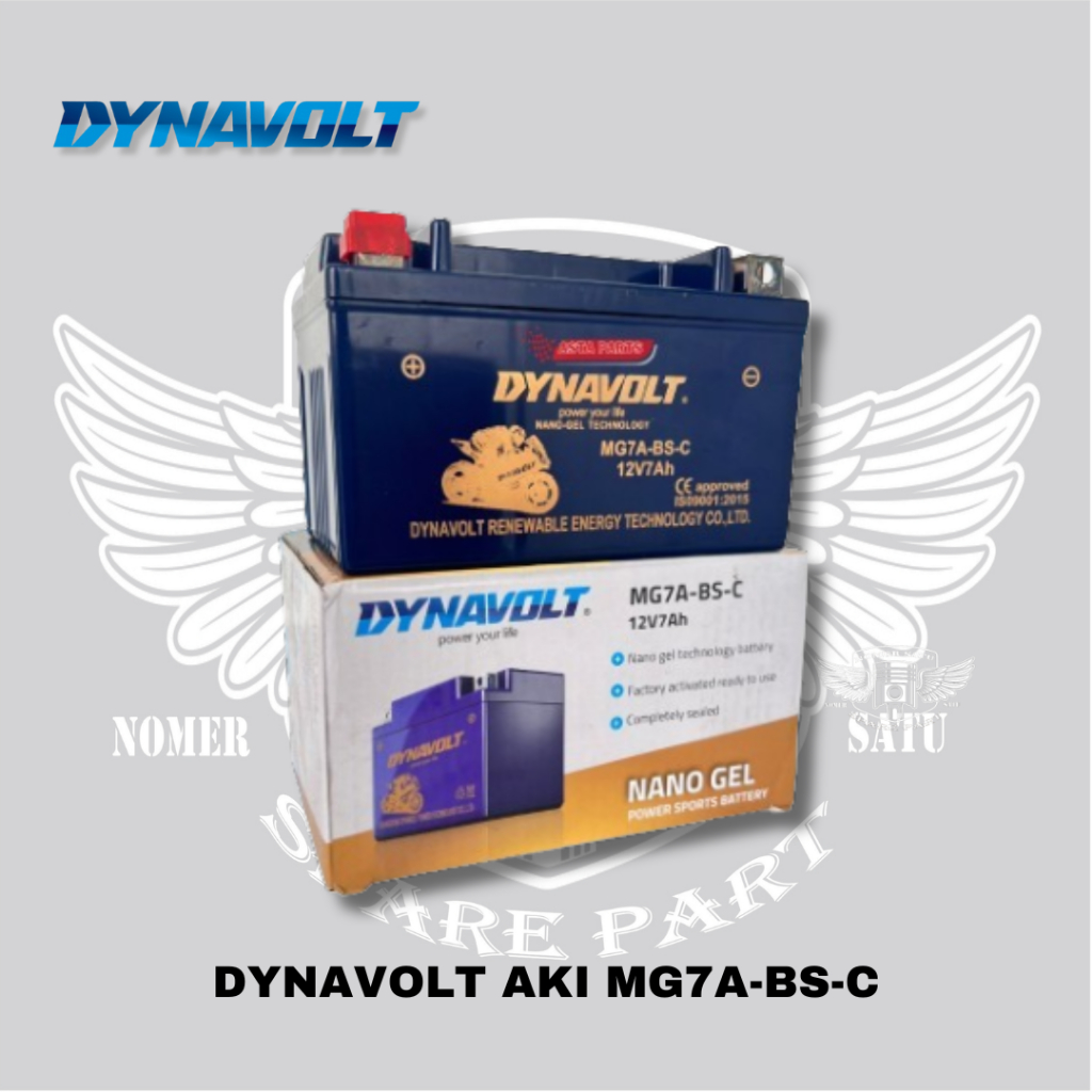 Jual DYNAVOLT AKI MOTOR KERING NANO GEL MG7A-BS-C 7Ah MOTOR KAWASAKI NINJA 250 ORIGINAL DYNAVOLT ...