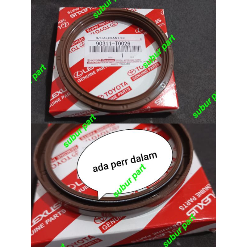 Jual Jual Seal as kruk/seal crankshaft belakang toyota hilux 2.5 hilux ...