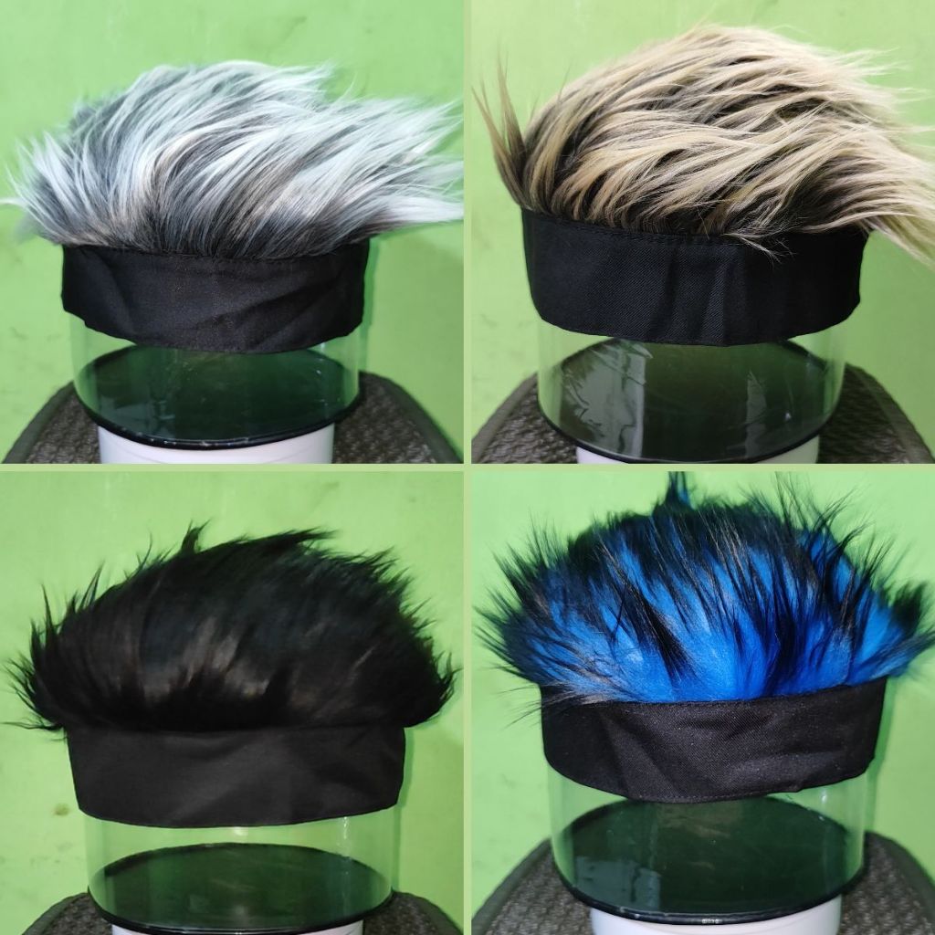 Jual Topi Wig Pria Rambut Palsu Keren| Topi Rambut Palsu Pria Premium ...