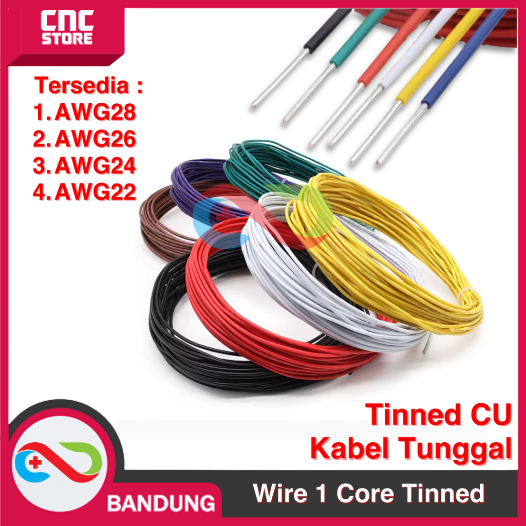 Jual KABEL TUNGGAL MINI WIRE SINGLE CORE TINNED CU PERMETER HITAM MERAH ...