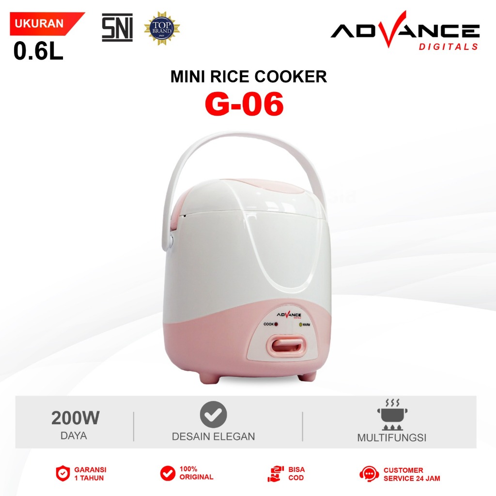 Jual Advance Rice Cooker G-06 Mini 0.6Liter Penanak Nasi Multifungsi ...