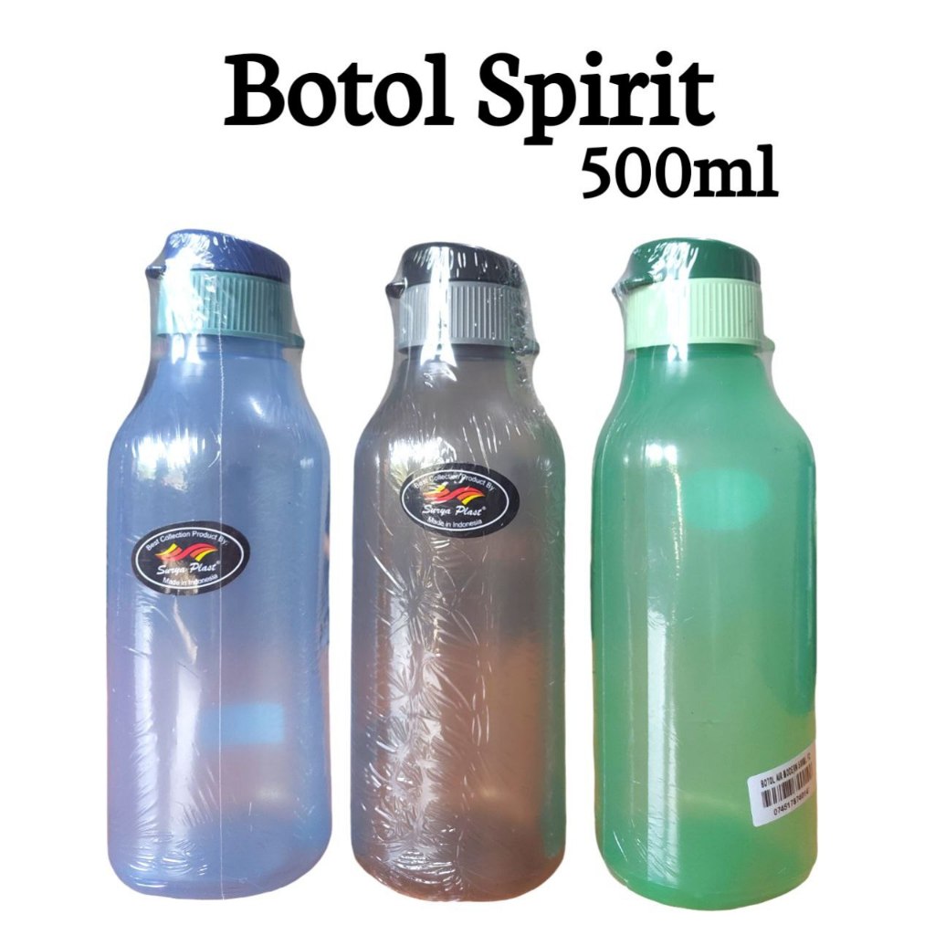 Jual Botol Minum Plastik SPIRIT Surya Plast 500 ml (tutup FLIP ...