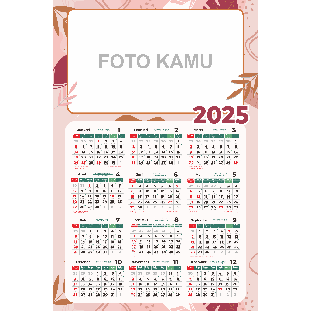 Jual Kalender Dinding 2026 Kalender Poster Kalender 12 Bulanan Custom ...