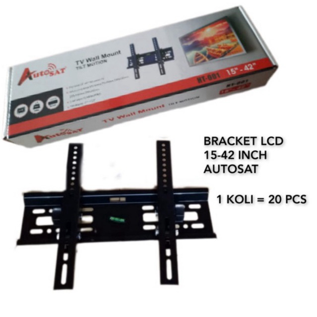 Jual BRACKET TV LED LCD 15-42inch AUTOSAT BAHAN BESI TEBAL GOOD QUALITY ...