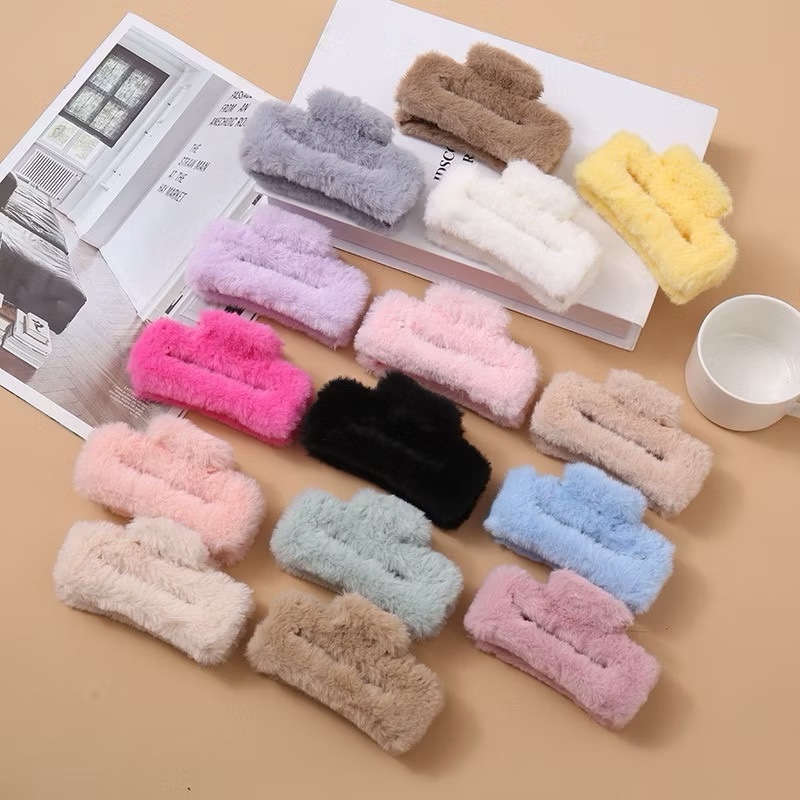 Jual Jepitan Rambut Wanita Premium Jedai Bulu Korean style Jepit Rambut ...