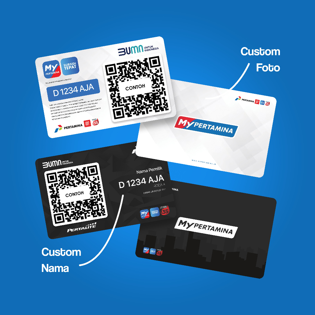 Jual Cetak Kartu My Pertamina Potrait Custom Design | Shopee Indonesia