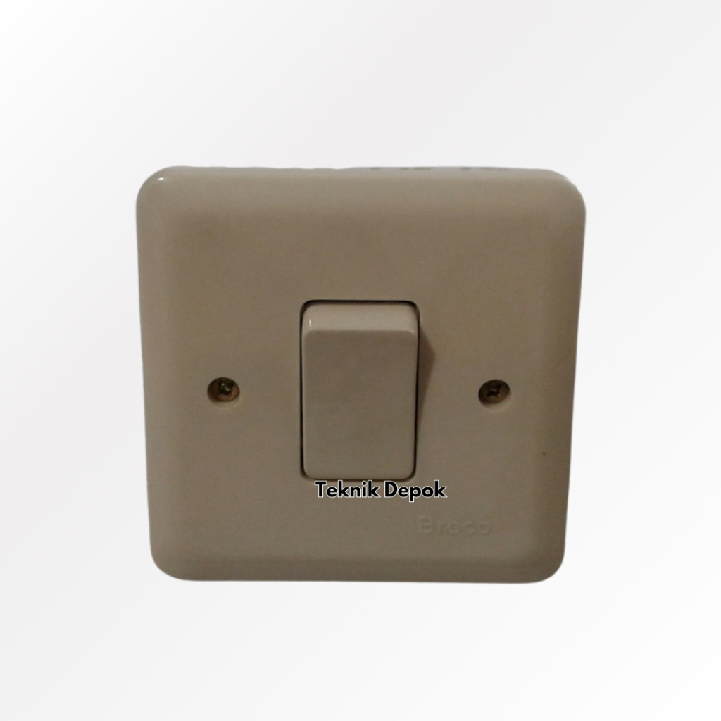 Jual Saklar Seri Tanam Single Broco 6621U Switch 1 Gang On Off Sakelar ...