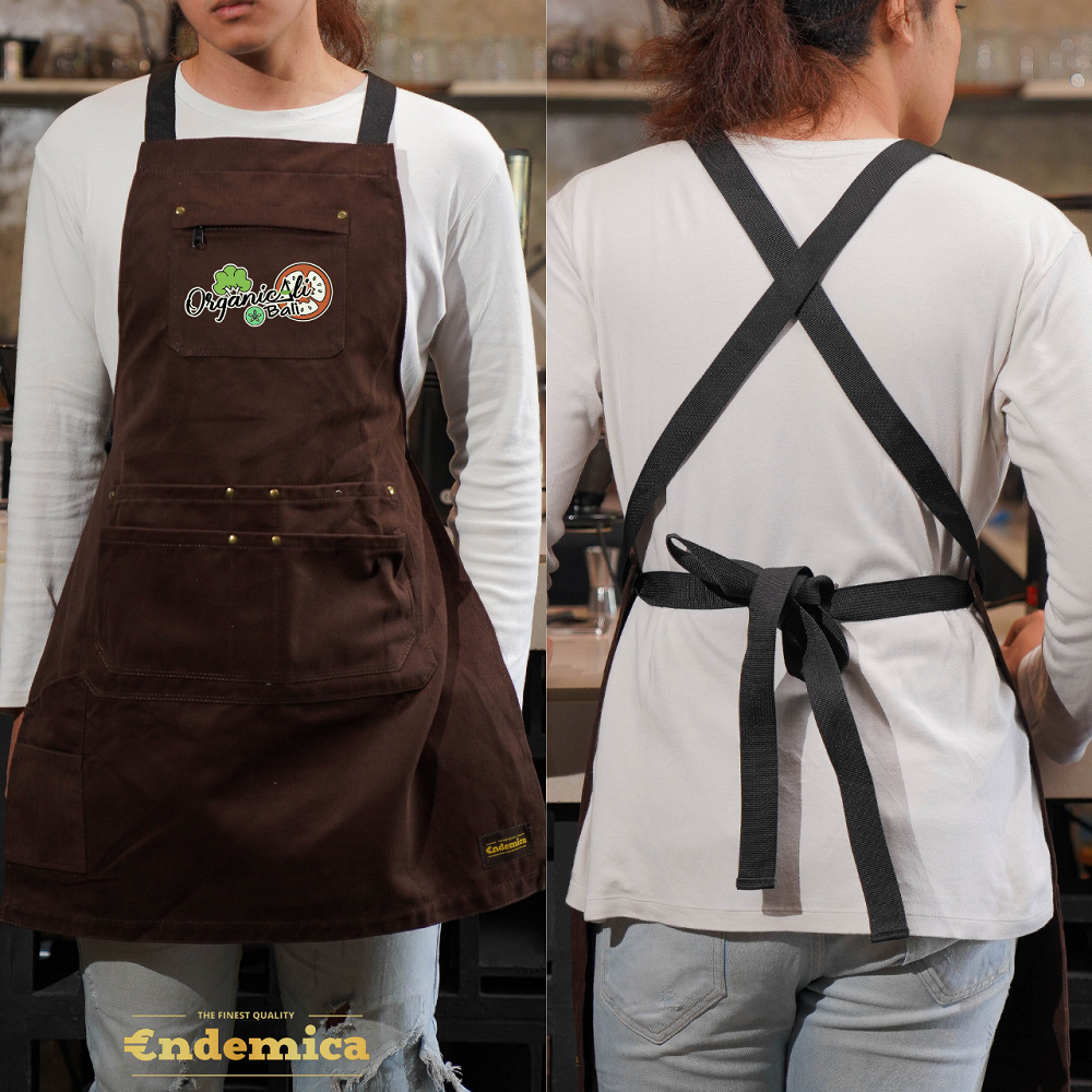 Jual Full Apron Chef Celemek Barista Apron Barberman Celemek Coffee ...