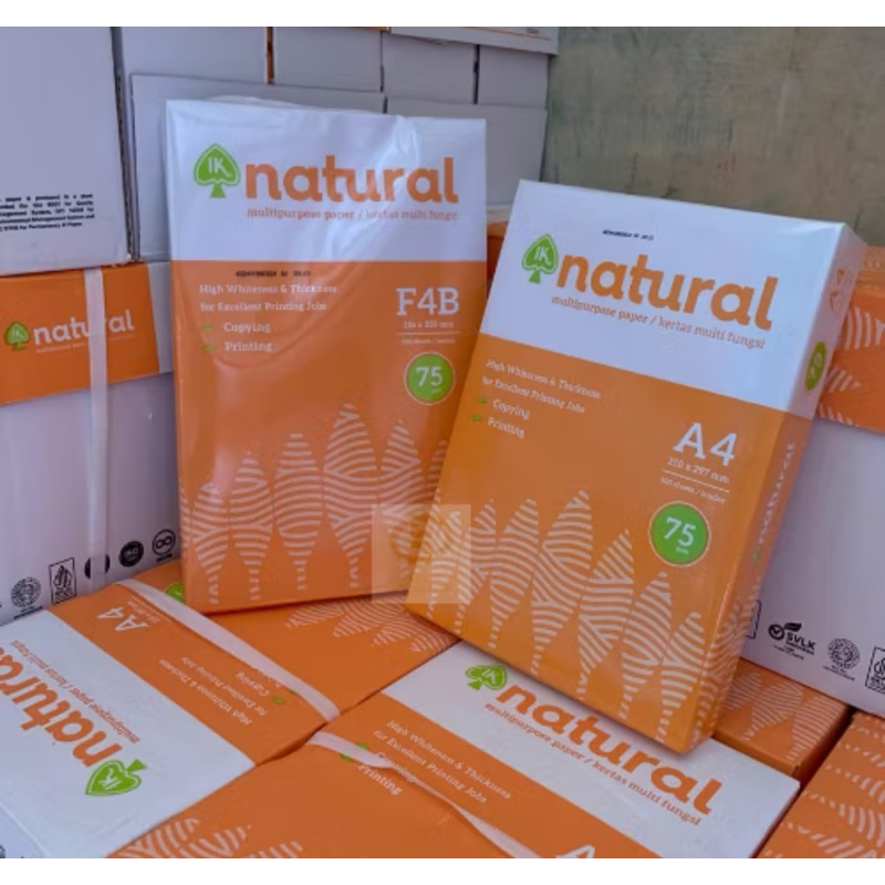 Jual Kertas A4 | F4 Natural / Happy 75 gram (1 Rim) | Shopee Indonesia
