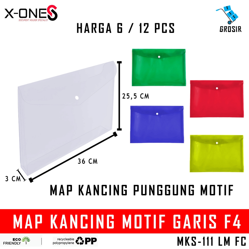 Jual X-ONE MAP KANCING PUNGGUNG MOTIF GARIS F4 FOLIO GROSIR | Shopee ...
