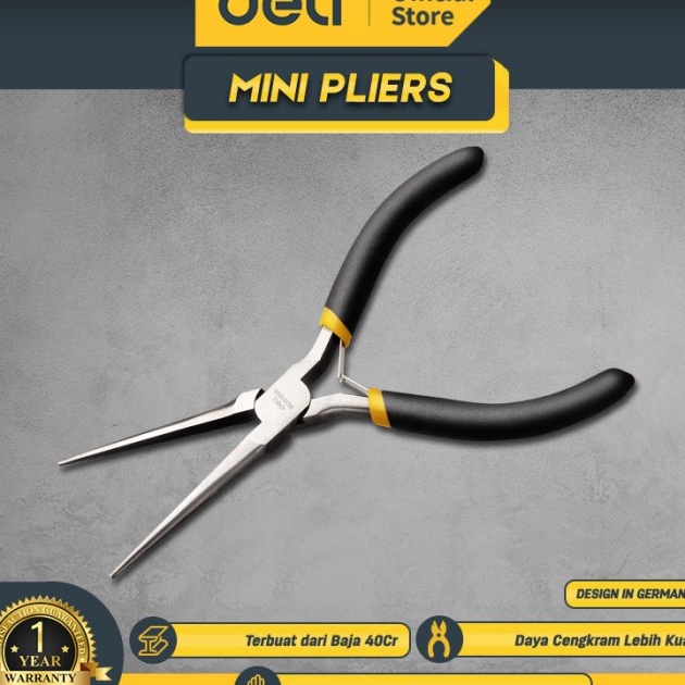 Jual Deli Mini Pliers Tang Lancip Mini 6 Inch Baja Kaon Kuat DL136 | Shopee Indonesia