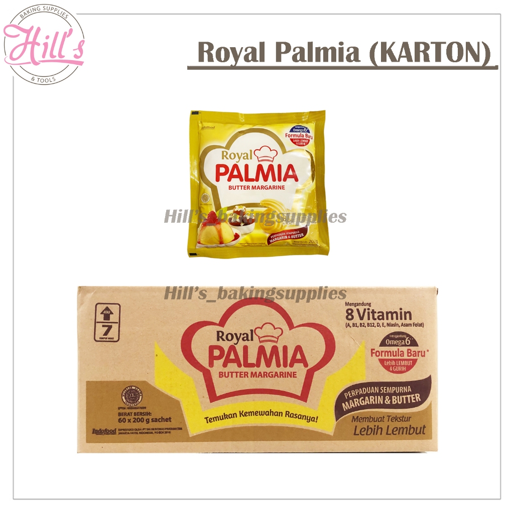 Jual ( KARTON ) ROYAL PALMIA BUTTER MARGARINE 200 GR ( ISI 60 pcs ...