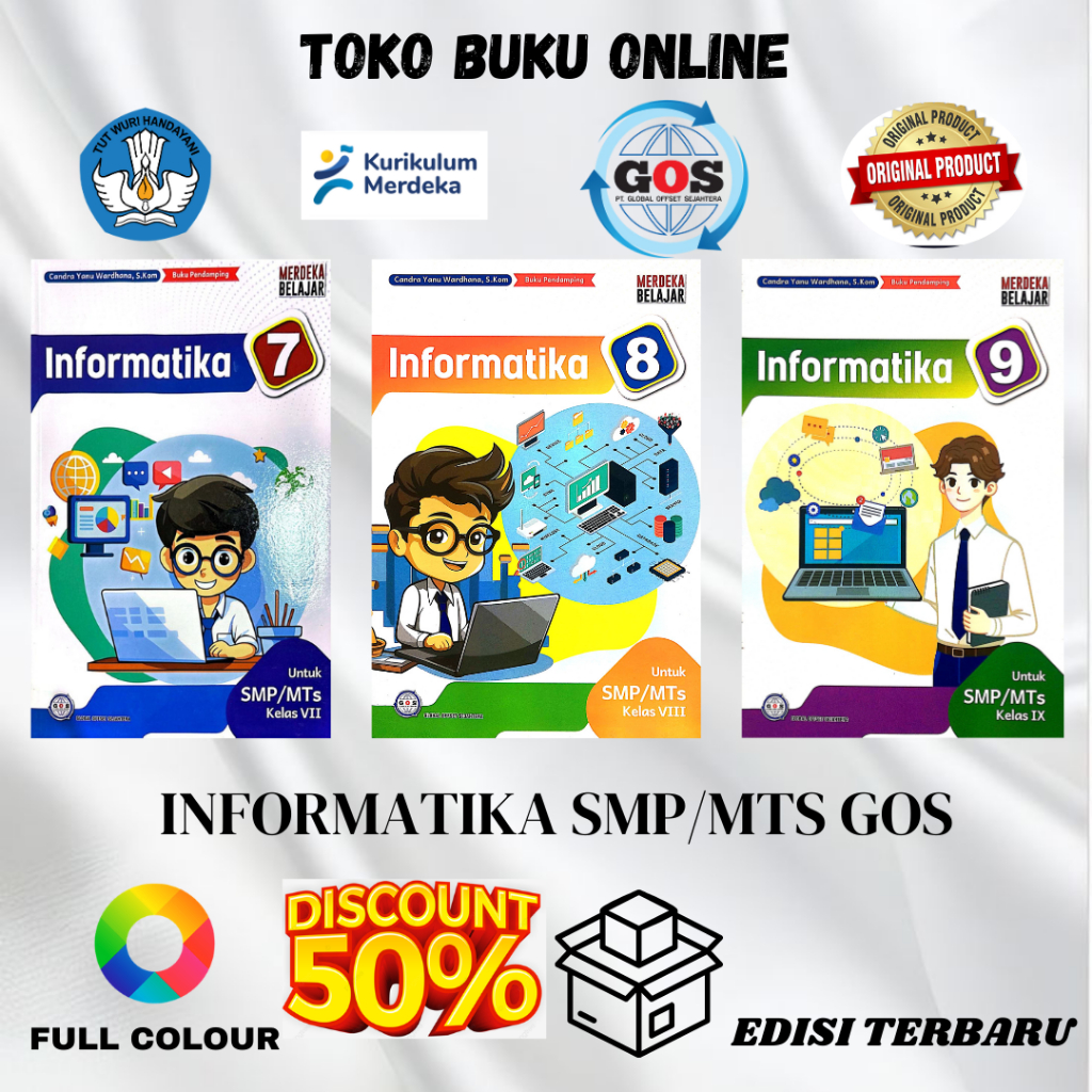 Jual Buku Siswa Pendamping INFORMATIKA Kelas 7,8,9 SMP/MTS Kurikulum Merdeka (GOS) Global Offset ...