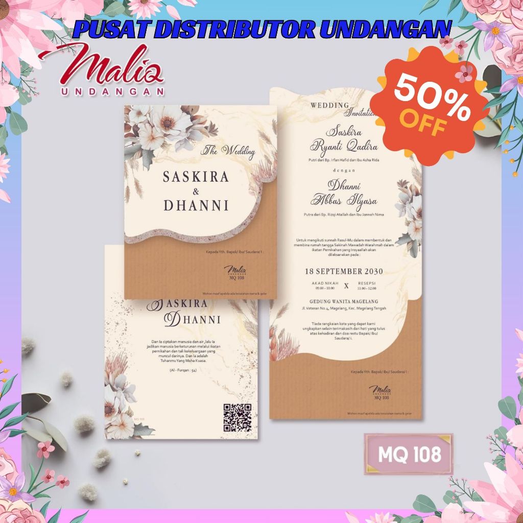 Jual Blangko Undangan Maliq 108 | Blangko Undangan Murah |Blangko Undangan |Blangko Kosong ...