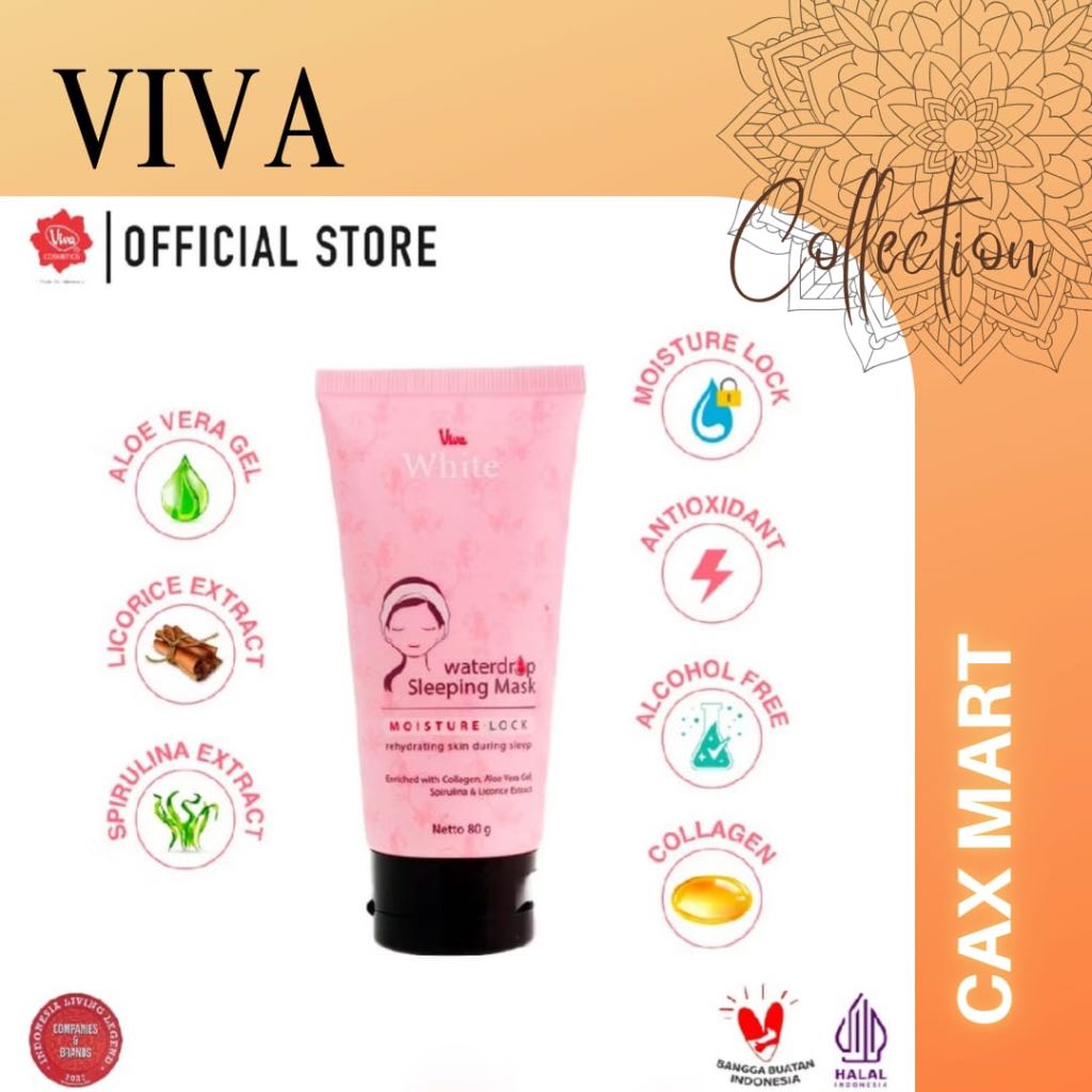 Jual VIVA White Waterdrop Sleeping Mask 80g | Shopee Indonesia