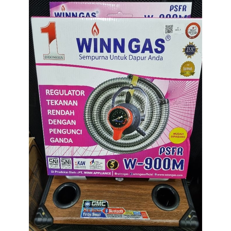 Jual Selang Gas + Regulator Winn Gas PSFR 900M Tekanan Rendah Winngas ...