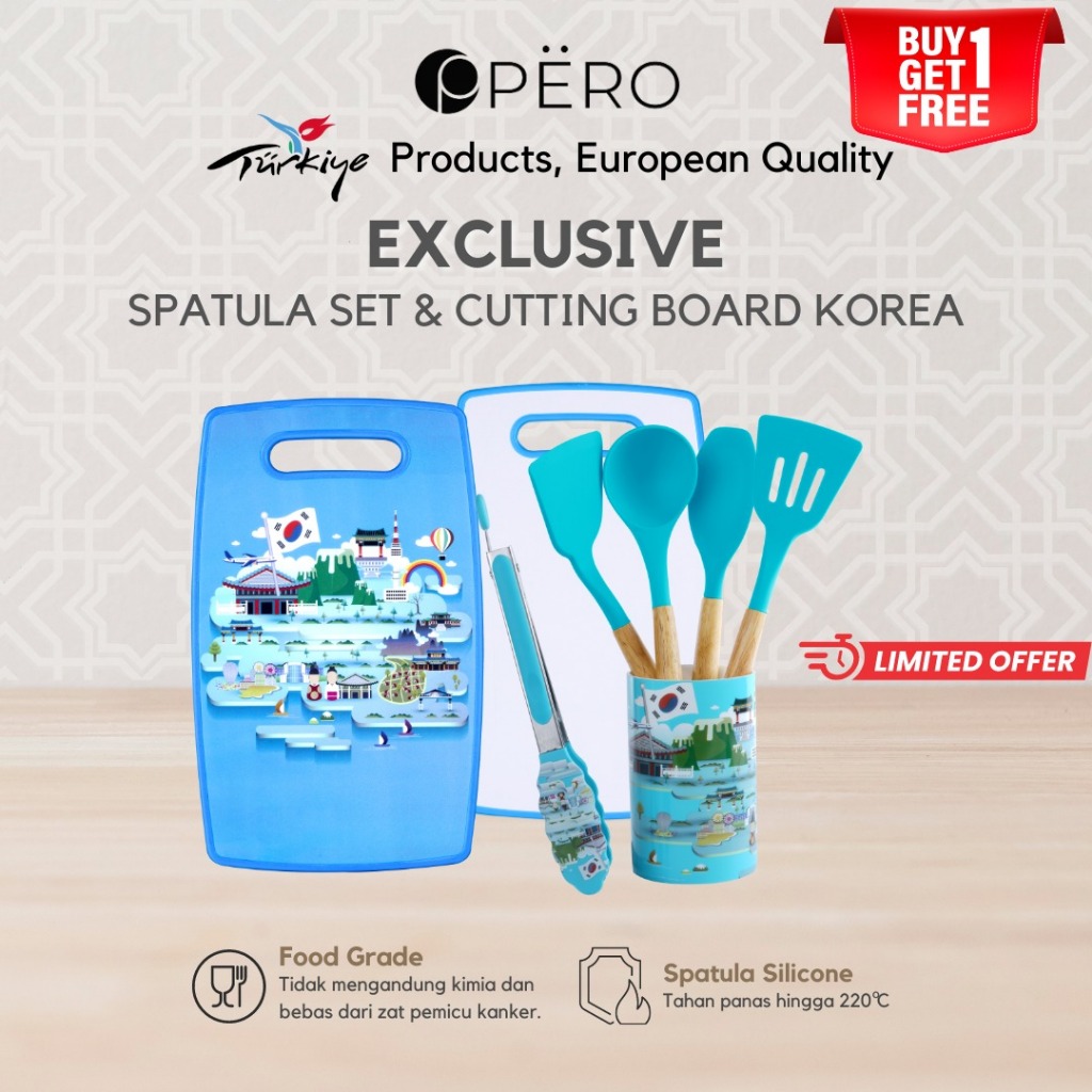 Jual [Exclusive] Pero Bundling Spatula Bucket Pattern Set of 6 ...
