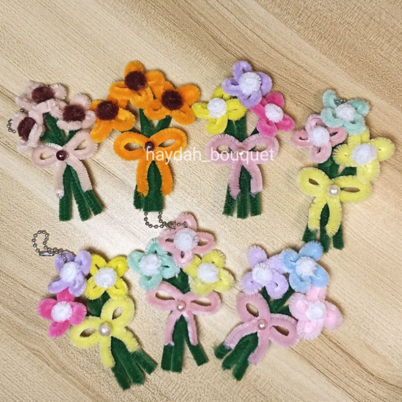Jual TERMURAH! KEYCHAIN KAWAT BULU BUKET | GANTUNGAN TAS KAWAT BULU ...