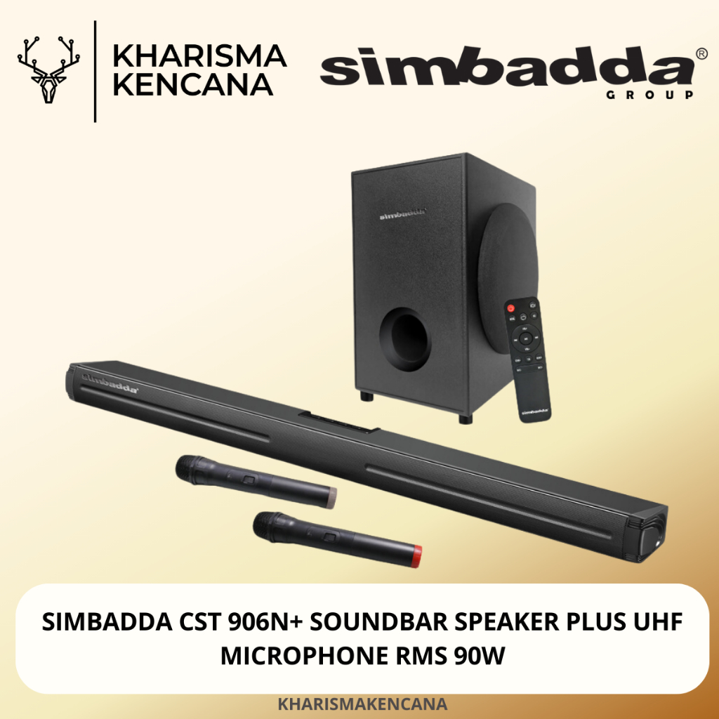 Jual SIMBADDA CST 906N+ SOUNDBAR SPEAKER PLUS UHF MICROPHONE RMS 90W ...