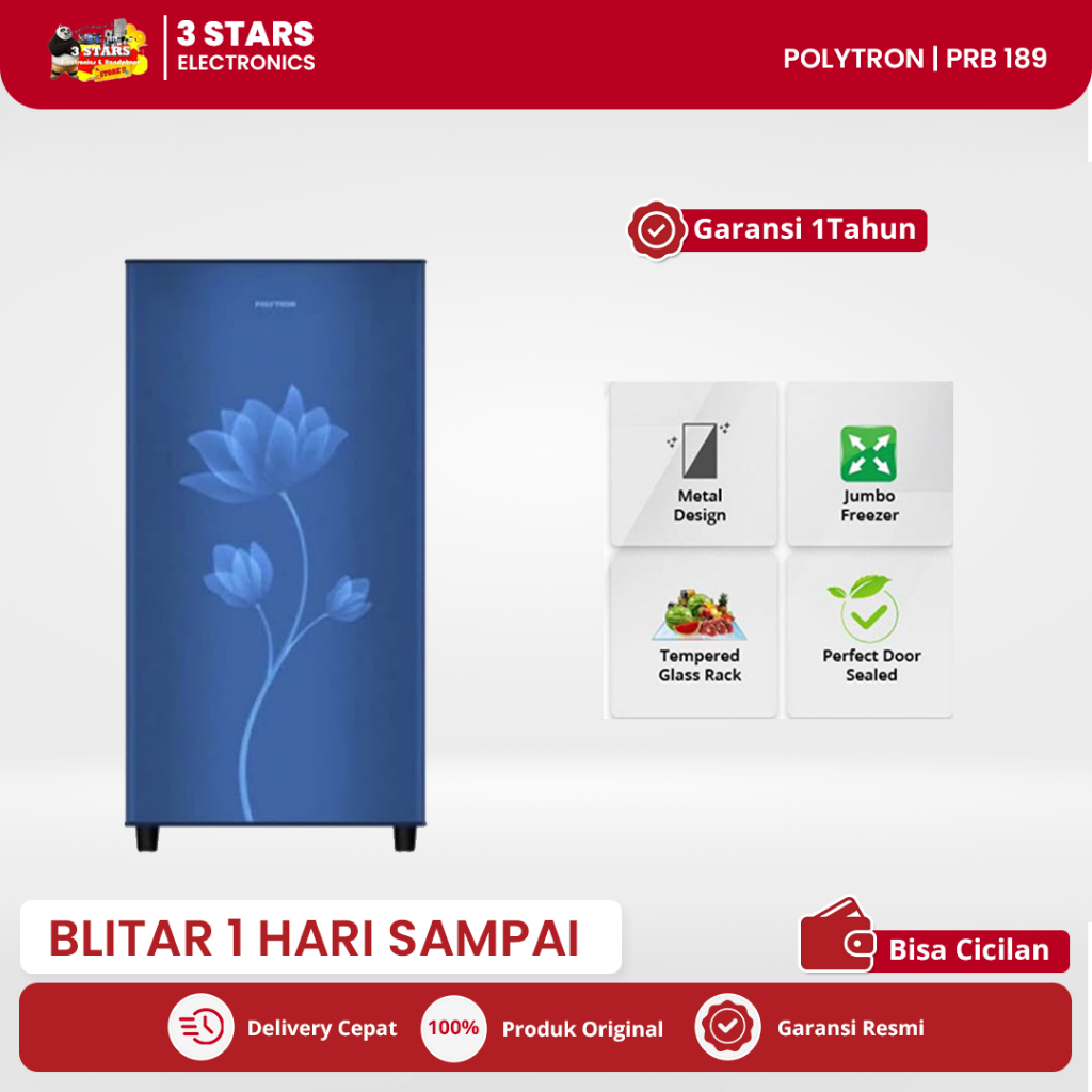 Jual LEMARI ES POLYTRON PRB 189/ KULKAS 1 PINTU180L/ 75 WATT | Shopee ...