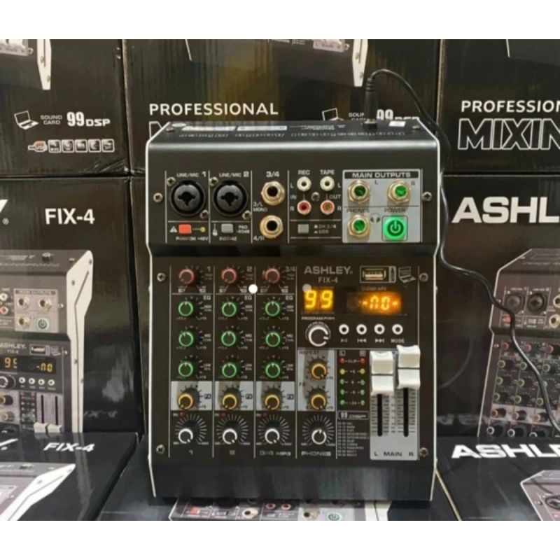 Jual Mixer audio ASHLEY FIX4 4 channel ORIGINAL | Shopee Indonesia