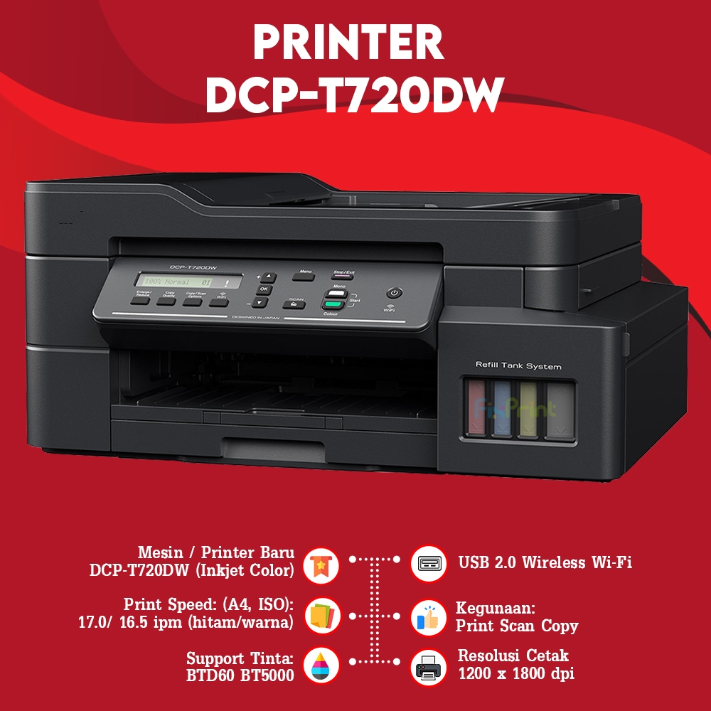 Jual Printer Brother DCP-T720DW DCP T720DW Wireless ADF Duplex Print Scan Copy InkTank DCP-T420W ...