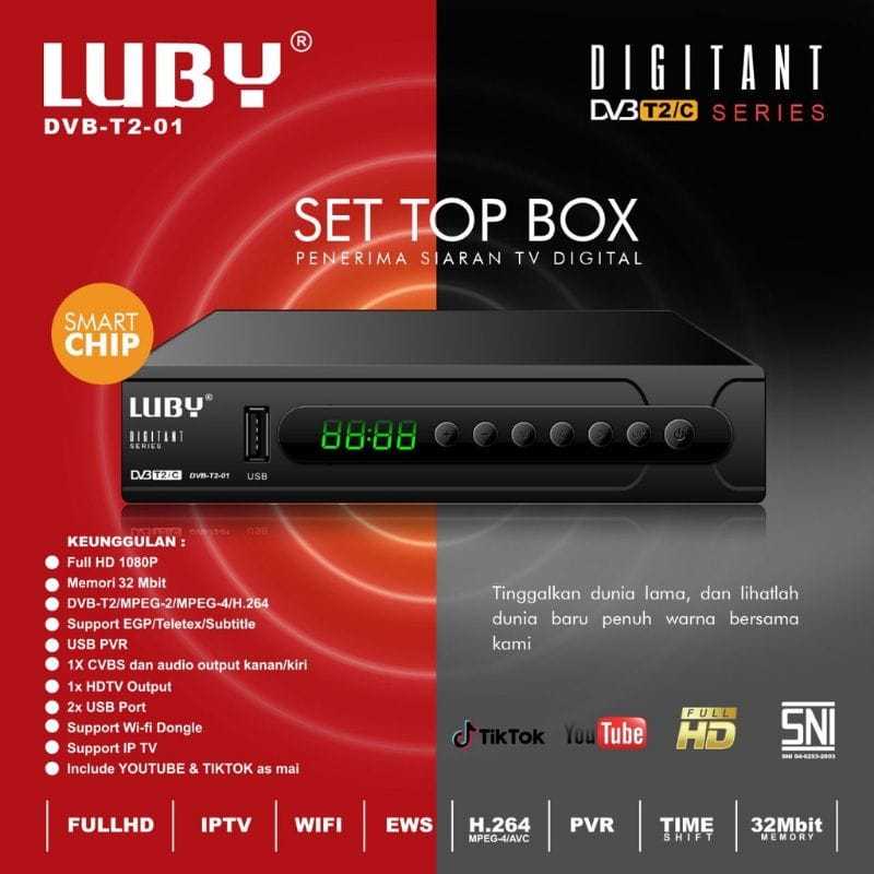 Jual LUBY DVD-T2-01 SET TOP BOX TV DIGITAL -/ Receiver Siaran Digital ...