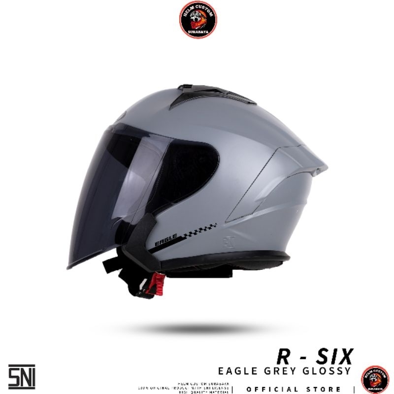 Jual Helm R-Six Eagle Gorilla Gloss / Helm Half Face | Shopee Indonesia
