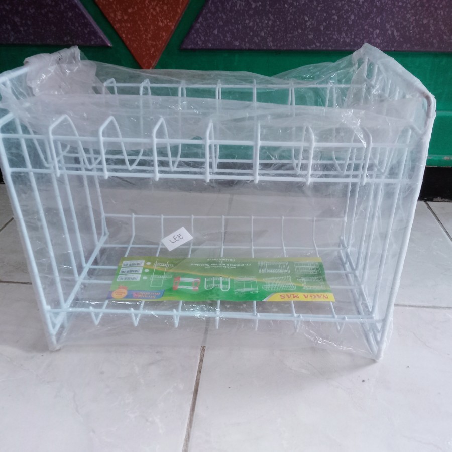 Jual Promo Rak Piring Susun 2 Tempat Piring Makan Tirisan Piring Basah ...