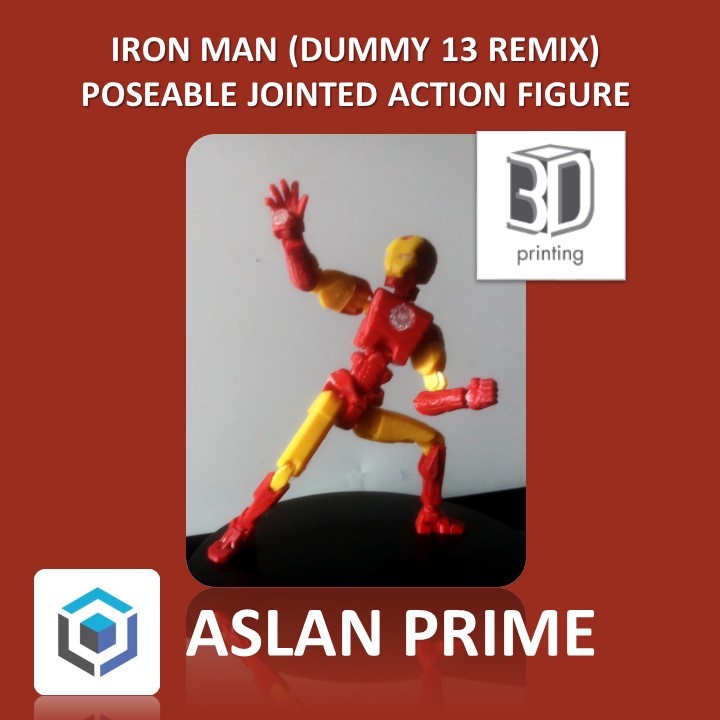 Jual DUMMY 13 IRON MAN EDITION JOINTED POSEABLE ACTION FIGURE 3D Print ...