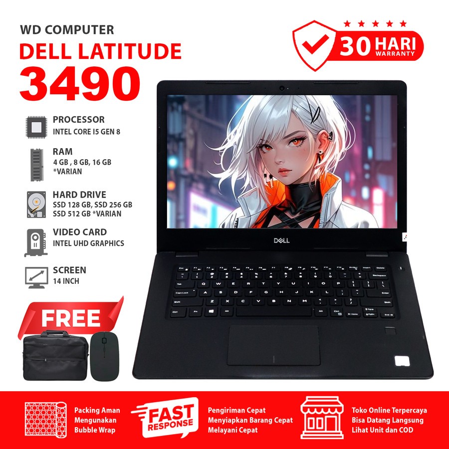 Jual Dell Latitude 3490 Intel Core I5 Gen 8 - Ram 32 Gb Ssd 1 TB NVME I ...