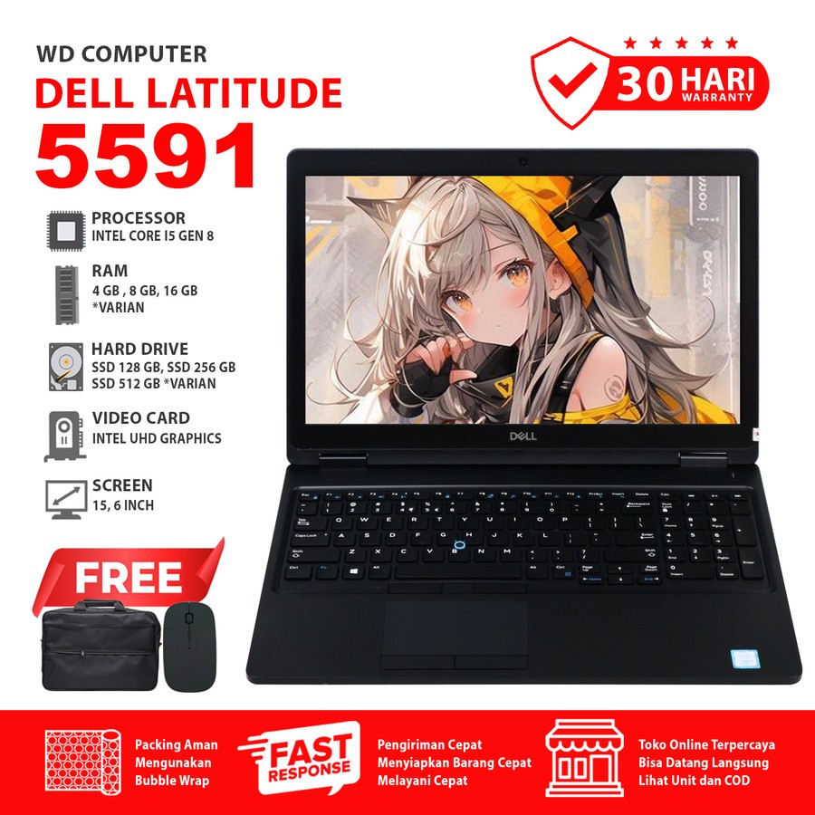 Jual Dell Latitude 5591 Intel Core I5 Gen 8 I Ram 32 Gb Ssd 1 TB NVME I ...