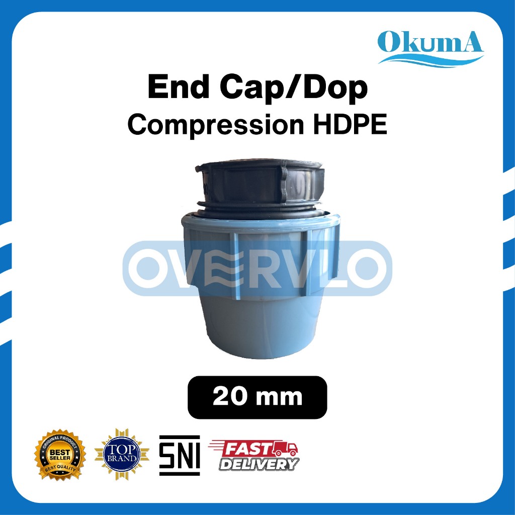 Jual READY End Cap/Cap/Dop HDPE 20 mm OKUMA Fitting Aksesoris HDPE ...