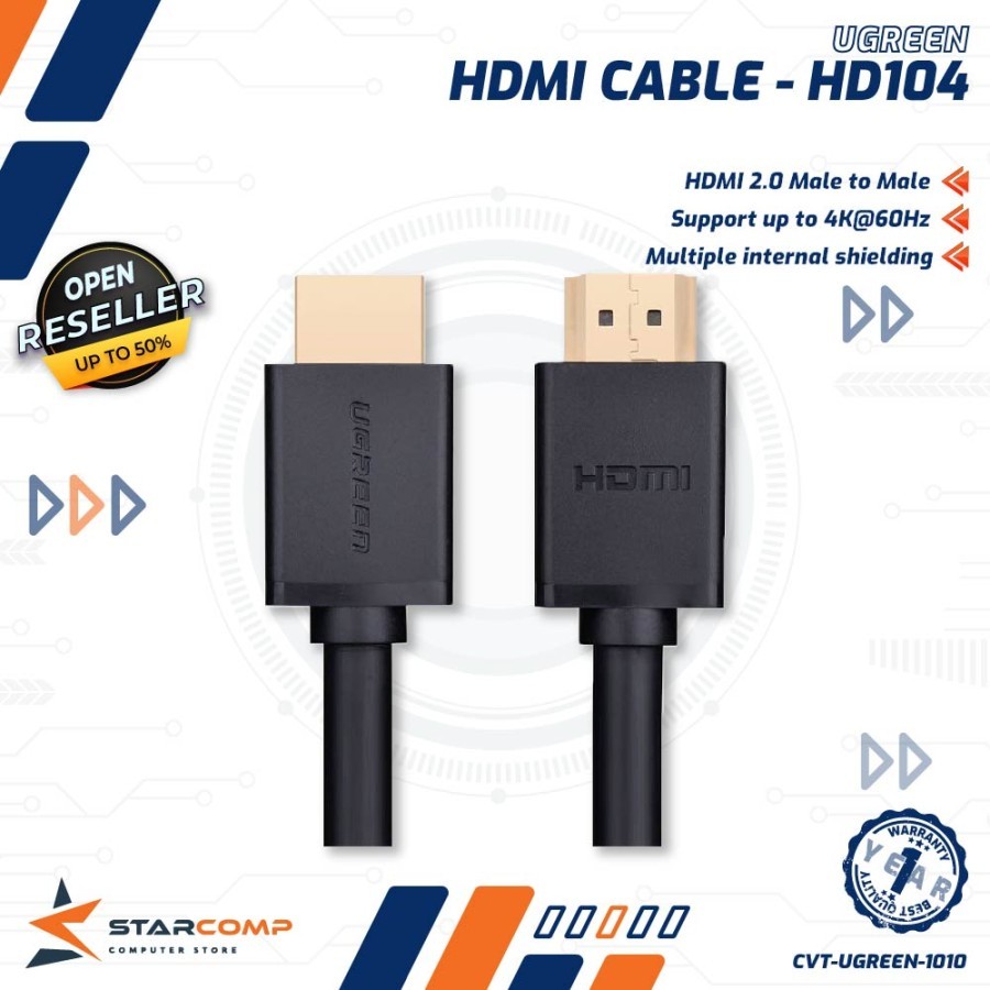 Jual UGREEN Kabel HDMI to HDMI 2.0 4K Male to Male - HD104 | Shopee Indonesia
