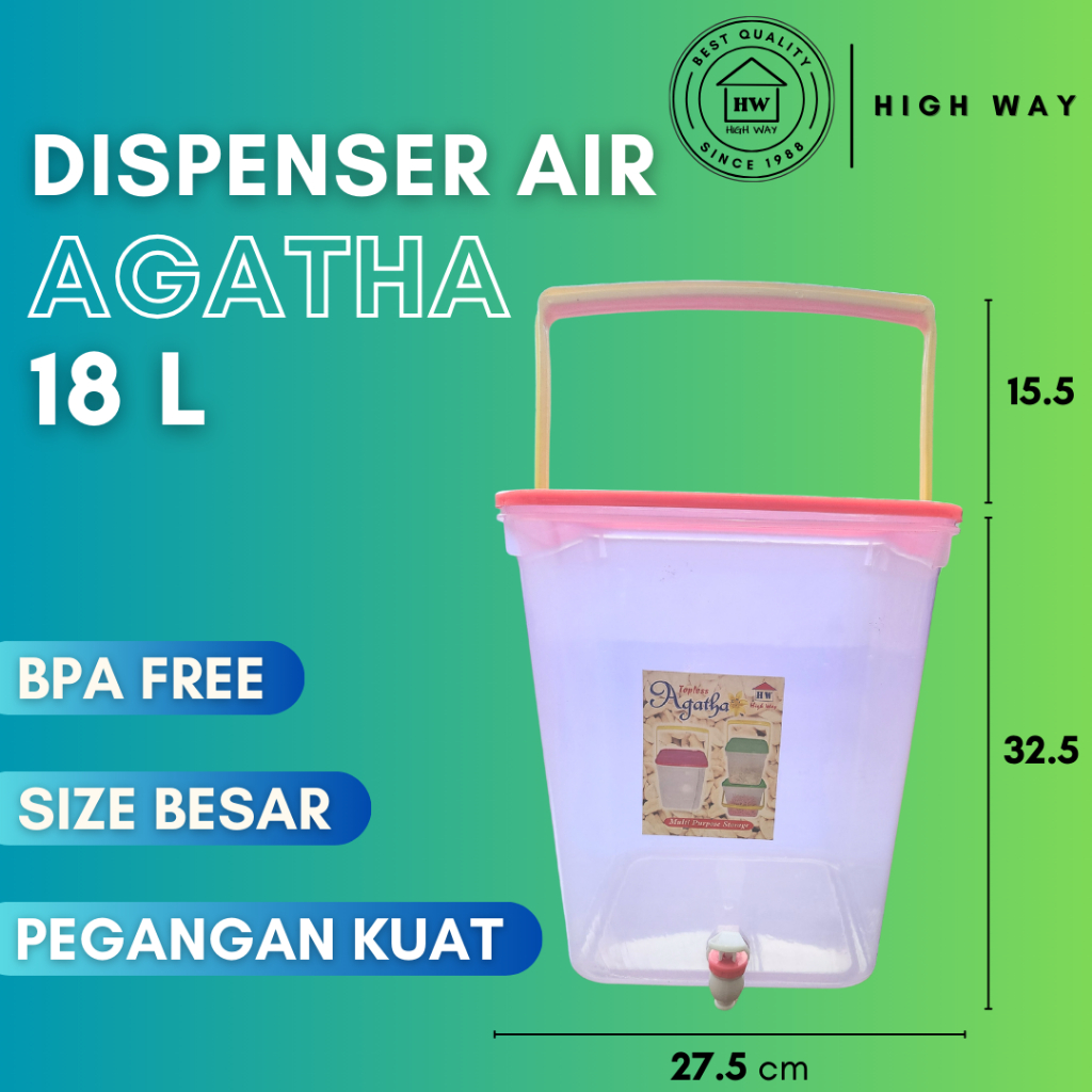 Jual HIGH WAY - Dispenser Air Minum AGATHA 18 Liter Water Dispenser ...