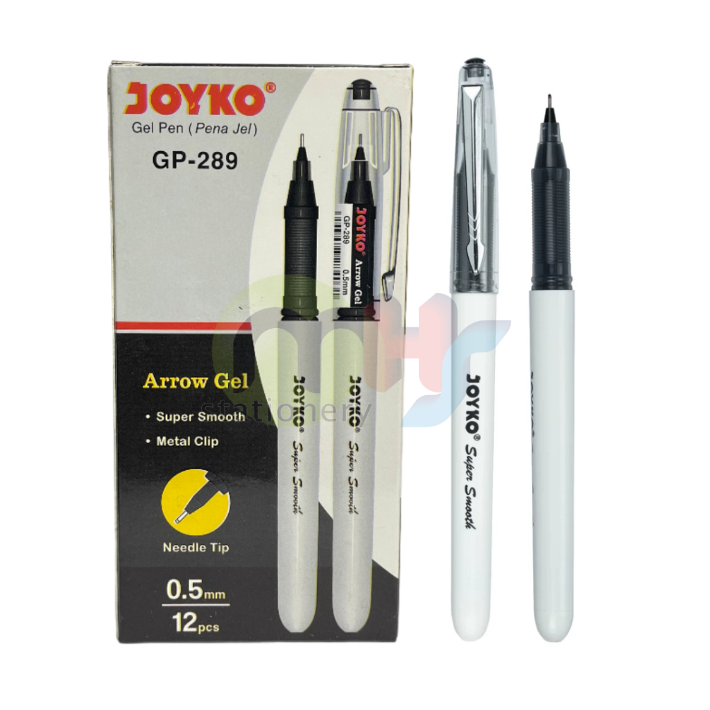 Jual Bolpoin Bulpen Gel Pen Joyko Gp-289 Arrow Gel Super Smooth 0,5mm Hitam 1Box 12Pcs | Shopee ...