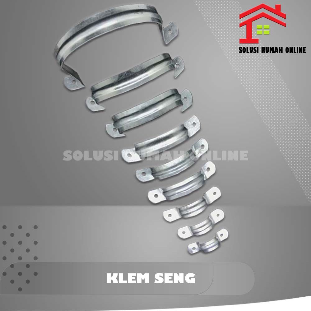 Jual (harga 100 pcs) Klem Pipa Seng / Klem Plat Omega Besi | Shopee ...