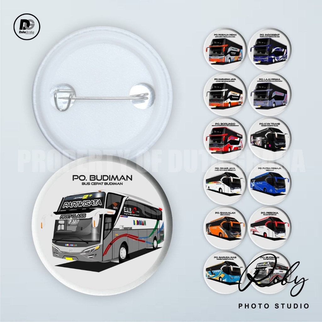 Jual [PIN PRESS] BUS PARIWISATA VARIAN MOTIF Pin Bros Aksesoris ...