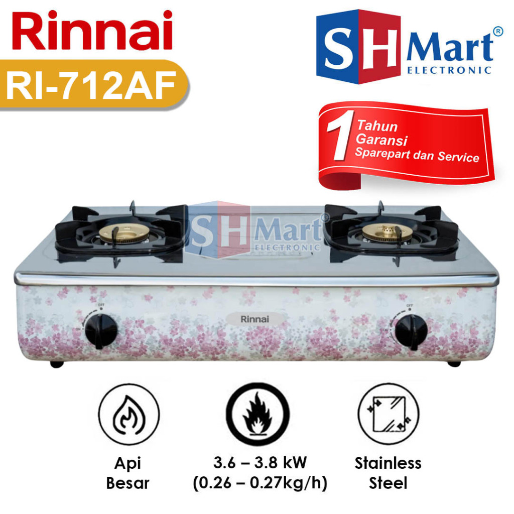 Jual KOMPOR GAS RINNAI 2 TUNGKU RI-712AF GARANSI RESMI | Shopee Indonesia