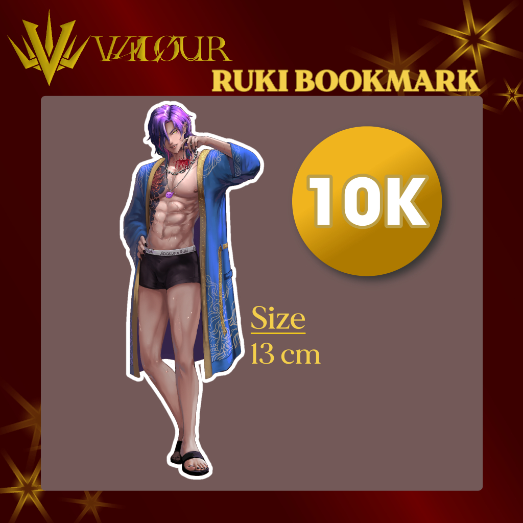 Jual Jibakurei Ruki Bookmark / Pembatas Buku VTuber JibakureiRuki ...